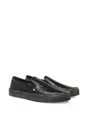 Bally Embossed Leather Loafers