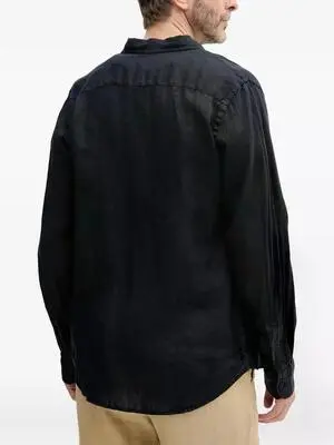 Guess Embroidered-pocket Linen Shirt