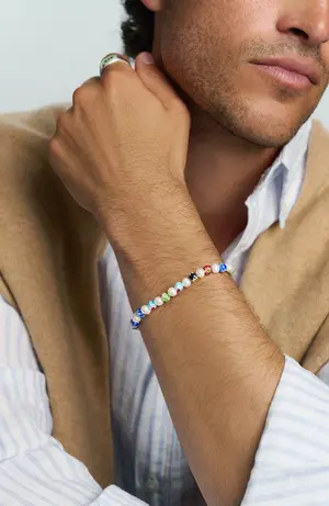 NIALAYA JEWELRY Pearl And Glass Bead Wristband - Multicolor