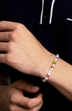 NIALAYA JEWELRY Pearl And Glass Bead Wristband
