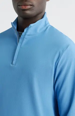 Johnnie-o Hoppin Rib Quarter Zip - Tide
