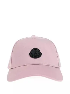 Moncler Logo-patch Cotton Cap - Pink