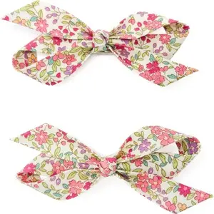 PUTTISU 2-piece Bow Clip Set - Floral Garden