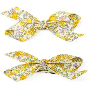 PUTTISU 2-piece Bow Clip Set - Sunny Bloom