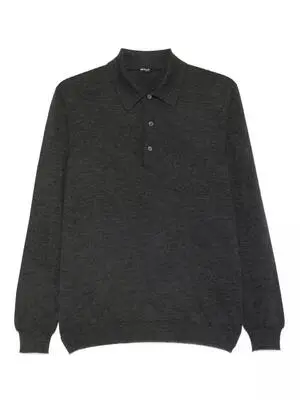 Kiton Long-sleeve Polo Sweater