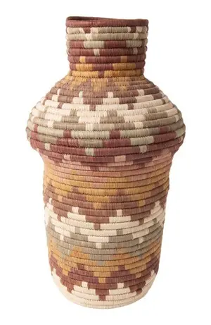 MAADILI COLLECTIVE Zig Zag Grandmother Vase - Natural