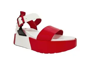 NINETY UNION Sport Wedge Sandal - Red Multi