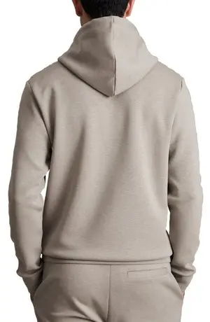 REISS Fabien Double-knit Hoodie - Taupe