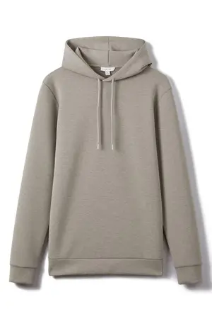 REISS Fabien Double-knit Hoodie - Taupe