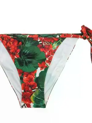 Dolce & Gabbana Floral-print Tie-side Bikini Bottom