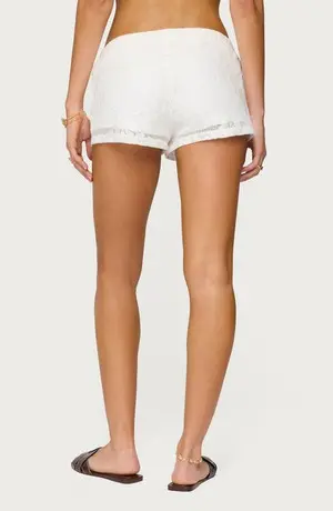 EDIKTED Floral Lace Low-rise Shorts