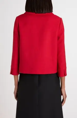 Valentino Garavani Crepe Couture Jacket - Dark Red