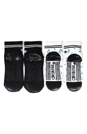 AREBESK Assorted Gripper Ankle Socks 2-pack