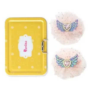 PUTTISU Angel Sparkle Wings Clip Set - Ivory Pink