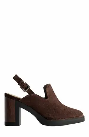 Bernardo Neza Slingback Clog - Dark Chocolate