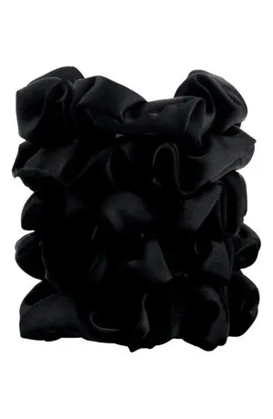 KITSCH Satin Sleep Scrunchies 5-pack - Black