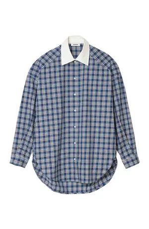 Sandro Rhinestone Checkered Shirt