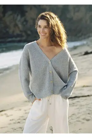 ELLSWORTH + IVEY Lilah V-Neck Cashmere Cardigan