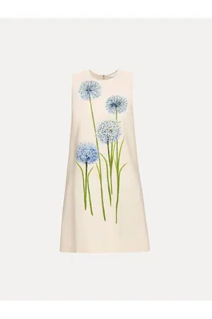 Oscar De La Renta Allium Wool Shift Dress - Natural