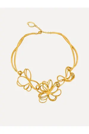 Oscar De La Renta Threaded Necklace - Floral
