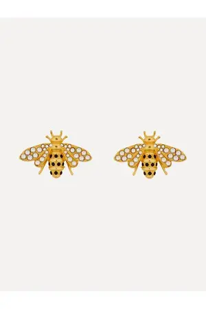 Oscar De La Renta Bee Clip-on Earrings - Natural