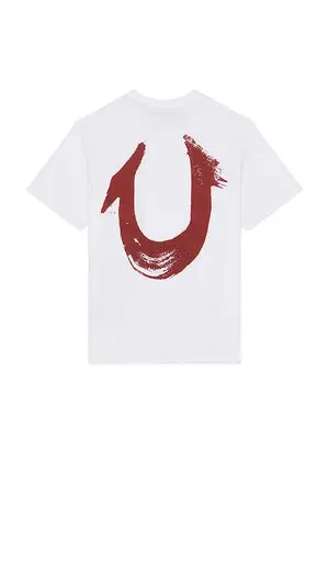 True Religion Logo Tee In White