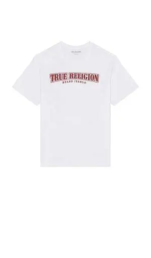 True Religion Logo Tee In White