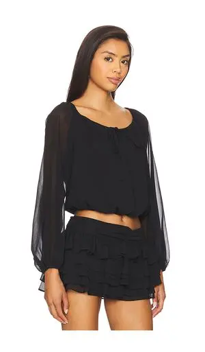 Amanda Uprichard Dallas Cropped Top - Black