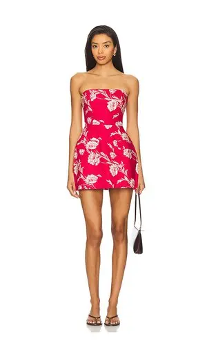 Amanda Uprichard Strapless Bethany Skort Romper - Alba Rose