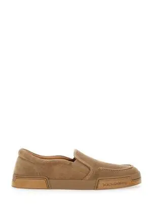 Dolce & Gabbana Portofino Sneakers With Logo - Brown