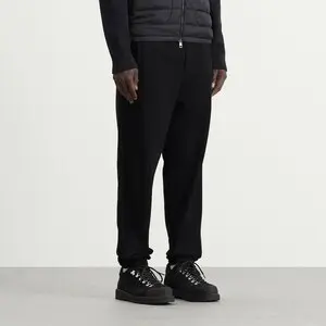 Moncler Cotton Fleece Sweatpants - Black