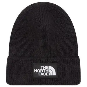 The North Face Logo Box Cuffed Beanie - Tnf Black