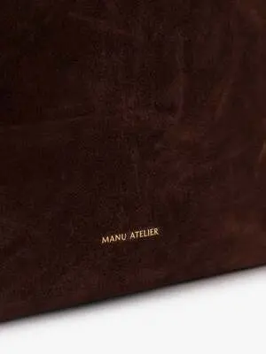 Manu Atelier Xl Du Jour Suede Shoulder Bag