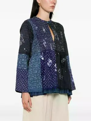 INJIRI Patchwork Bell-sleeve Jacket