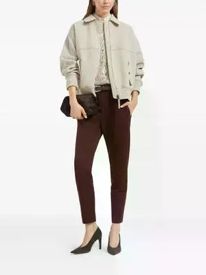Brunello Cucinelli Button-fastening Stretch-cotton Trousers