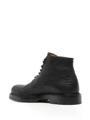 Officine Creative Grained Leather Ankle Boots