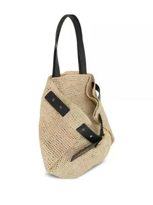 Loewe Medium Raffia Shoulder Bag - Neutrals