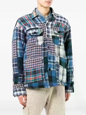 GREG LAUREN Patchwork Cotton Shirt Jacket