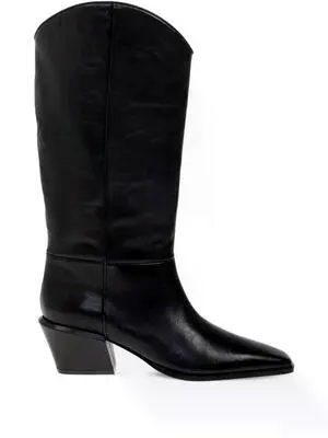 Paris Texas 50mm Bettina Leather Pointed-toe Boots - Black