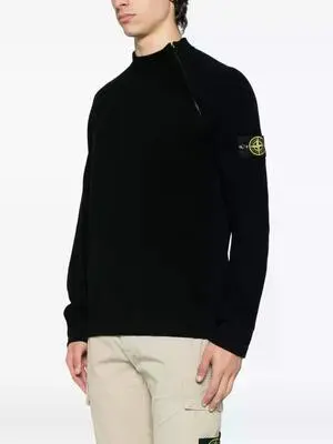Stone Island Side-zip Logo-patch Jumper
