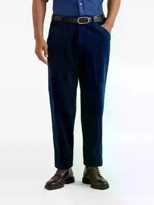 Brunello Cucinelli Pleated Corduroy Trousers - Blue