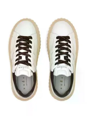 Hogan Platform Leather Trainers - White