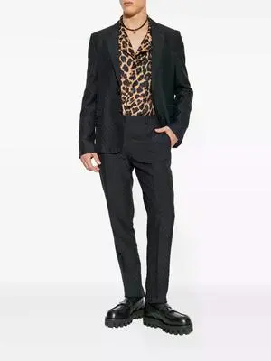 Alexander McQueen Skull-print Two-button Blazer