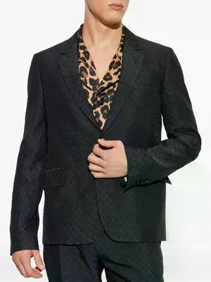 Alexander McQueen Skull-print Two-button Blazer