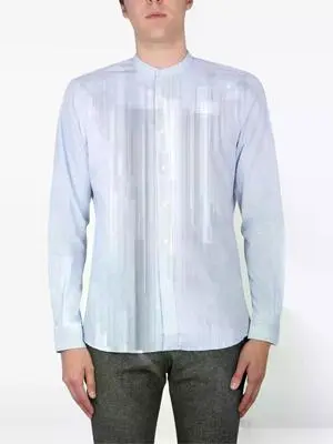 Aspesi Mandarin-collar Striped Shirt