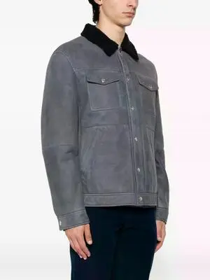 Brunello Cucinelli Shearling-collar Leather Jacket