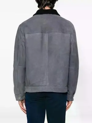 Brunello Cucinelli Shearling-collar Leather Jacket