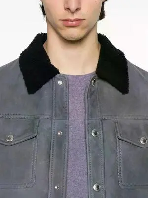 Brunello Cucinelli Shearling-collar Leather Jacket