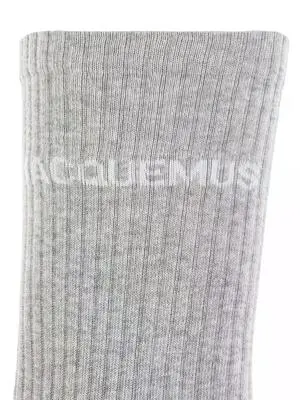 Jacquemus Logo-embroidered Ribbed Crew Socks