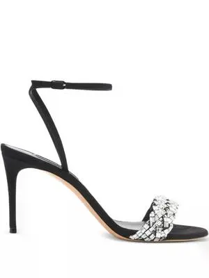 Casadei 80mm Julia Embellished Braided Sandals